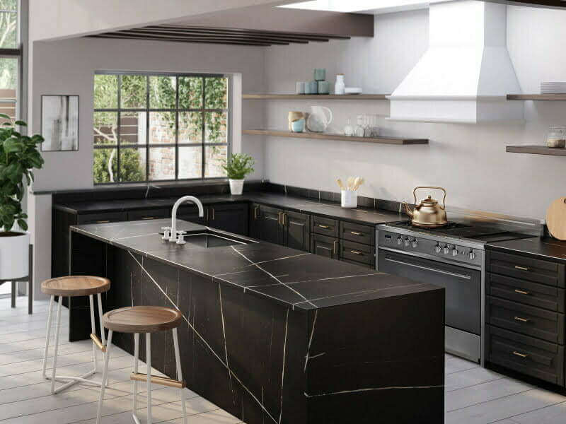 Black Quartz Worktops | Solid Stone Worktops Ltd