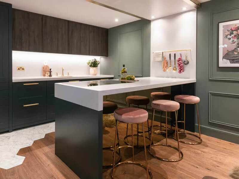 Silestone Lagoon Quartz Worktop | Solid Stone Worktops Ltd