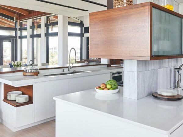 Organic White Caesarstone Quartz | Solid Stone Worktops Ltd