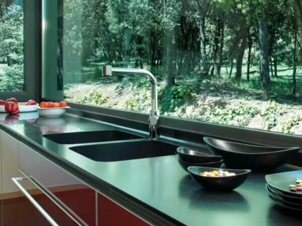 Silestone Tebas Black Quartz | Solid Stone Worktops Ltd